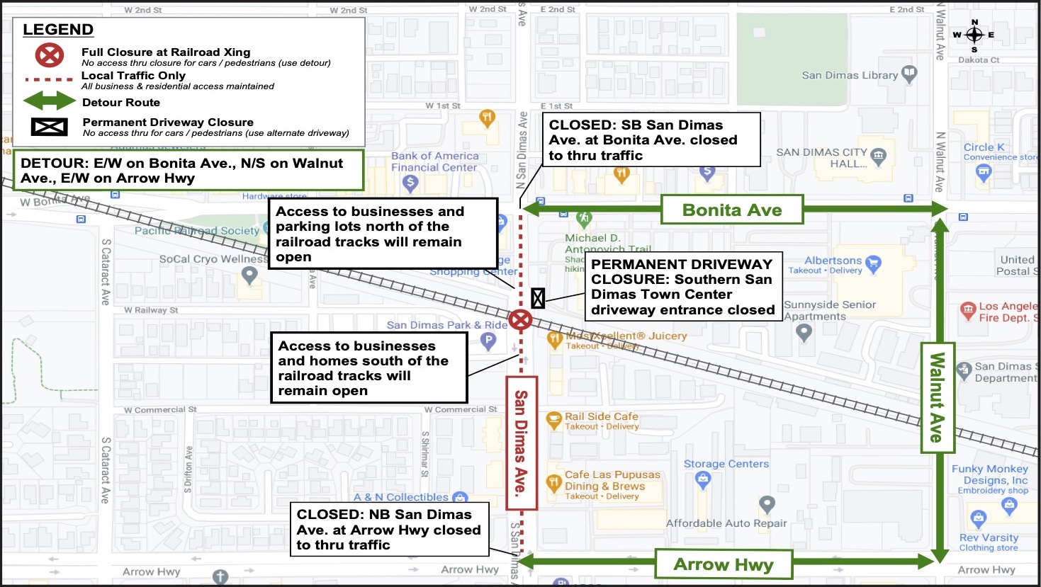 Foothill Gold Line Construction Alert - Full Street Closures of White ...