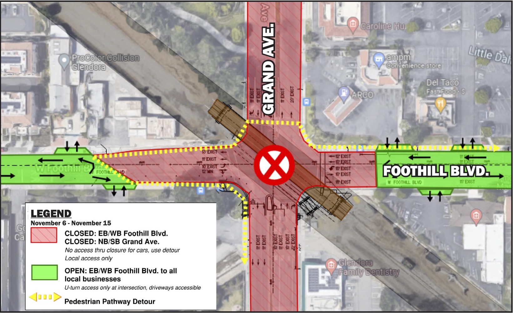 Foothill Gold Line Construction Alert - EXTENDED: Intersection Closure ...