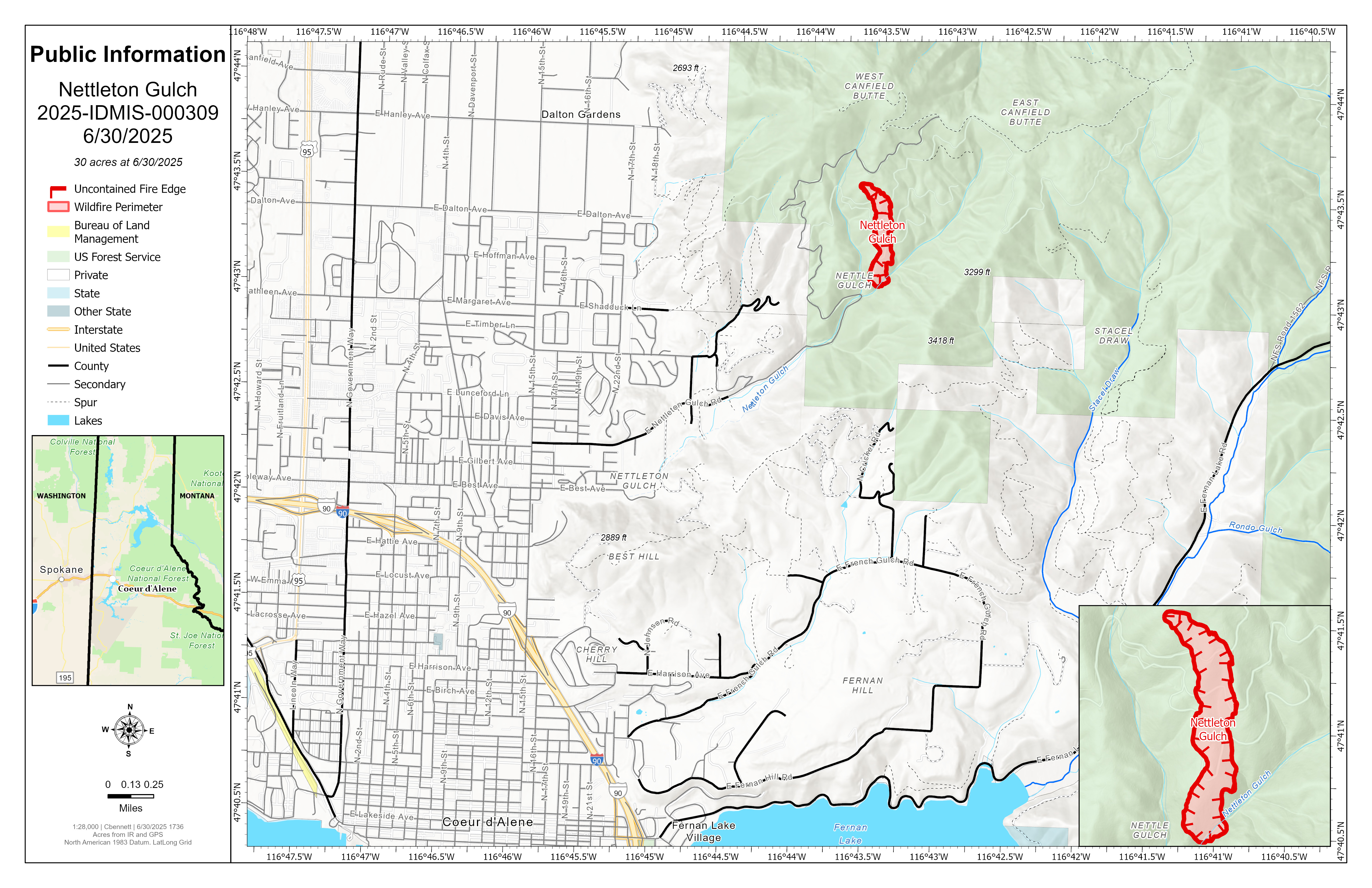 Wildfire Update: Nettleton Gulch Fire – Current as of 6:00 PM PT on 6 ...