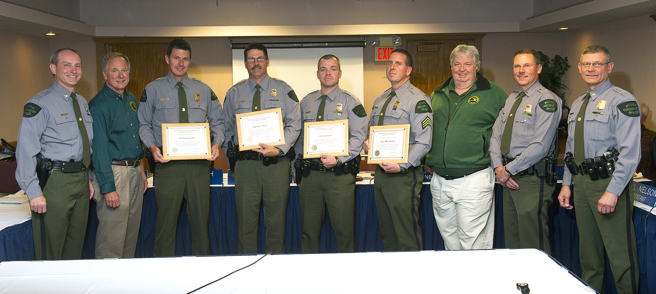 Four Michigan conservation officers honored for lifesaving efforts
