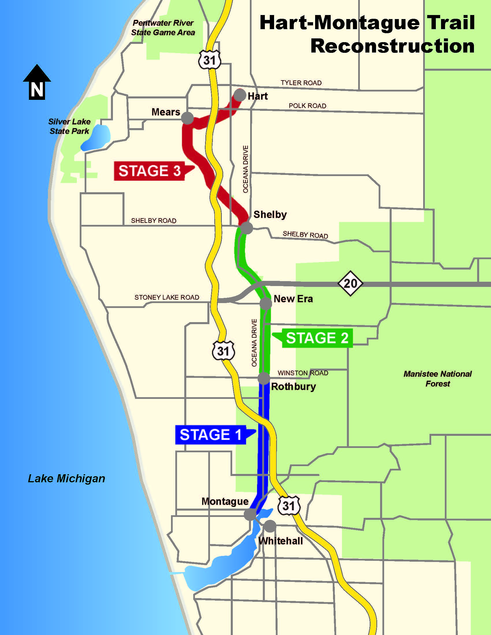 Improvements, closures set for William Field Memorial Hart Montague Trail