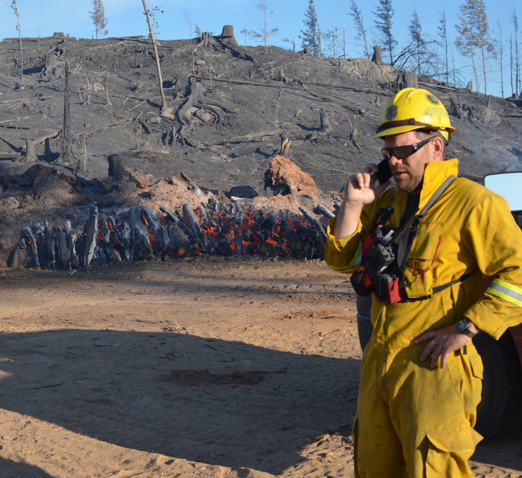 DNR, township fire crews battle 70-acre wildfire in Marquette County