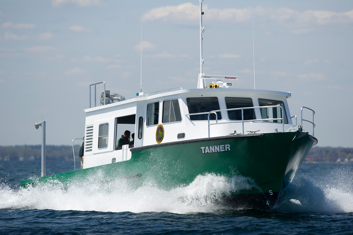 DNR research vessel Tanner busy with lake trout survey on Lake Huron