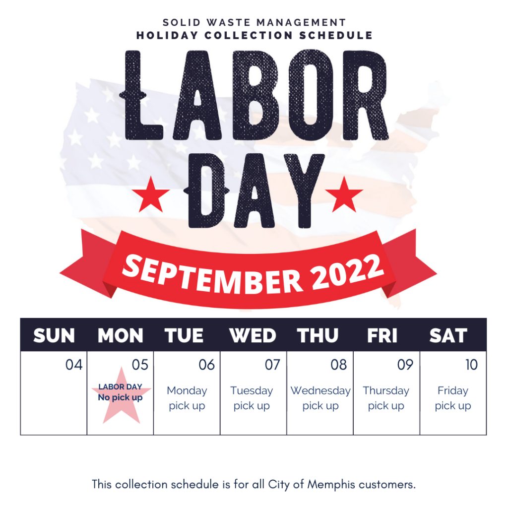 Labor Day Week - Change in Trash Pick-Up Schedule