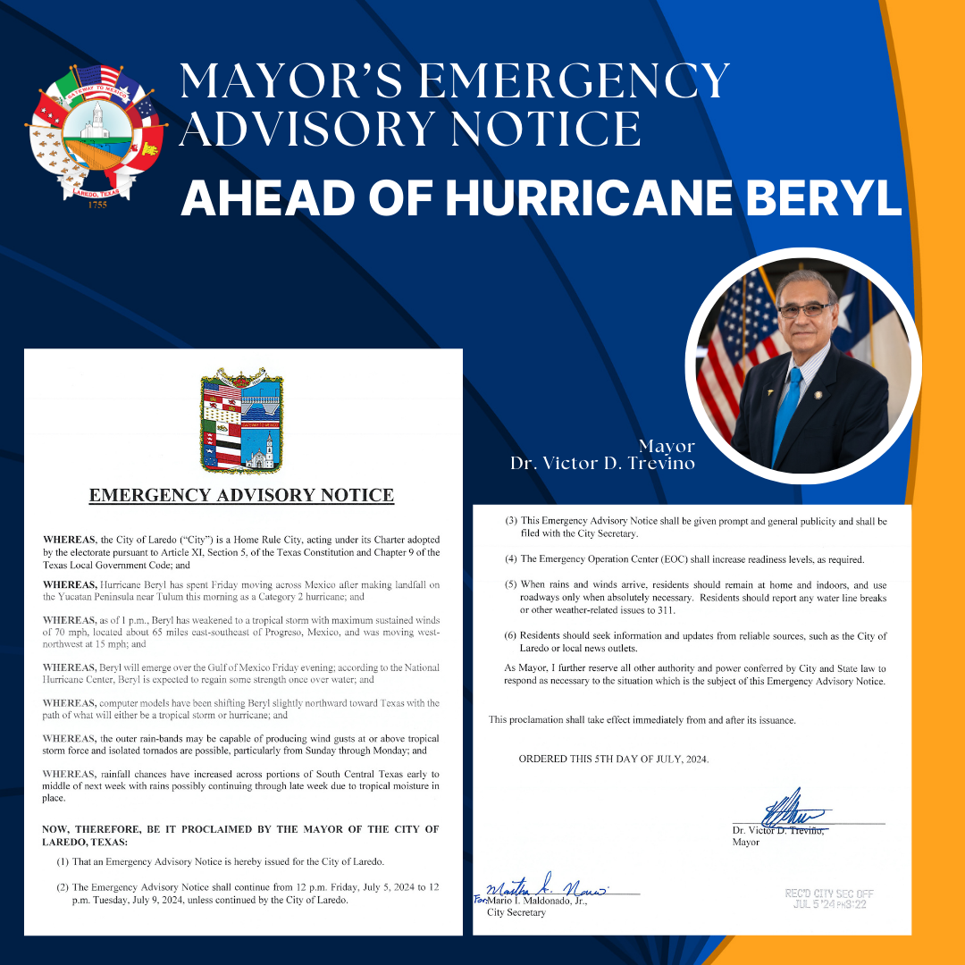 --RELEASE: July 5, 2024 -- Mayor Issues Emergency Advisory Notice for ...