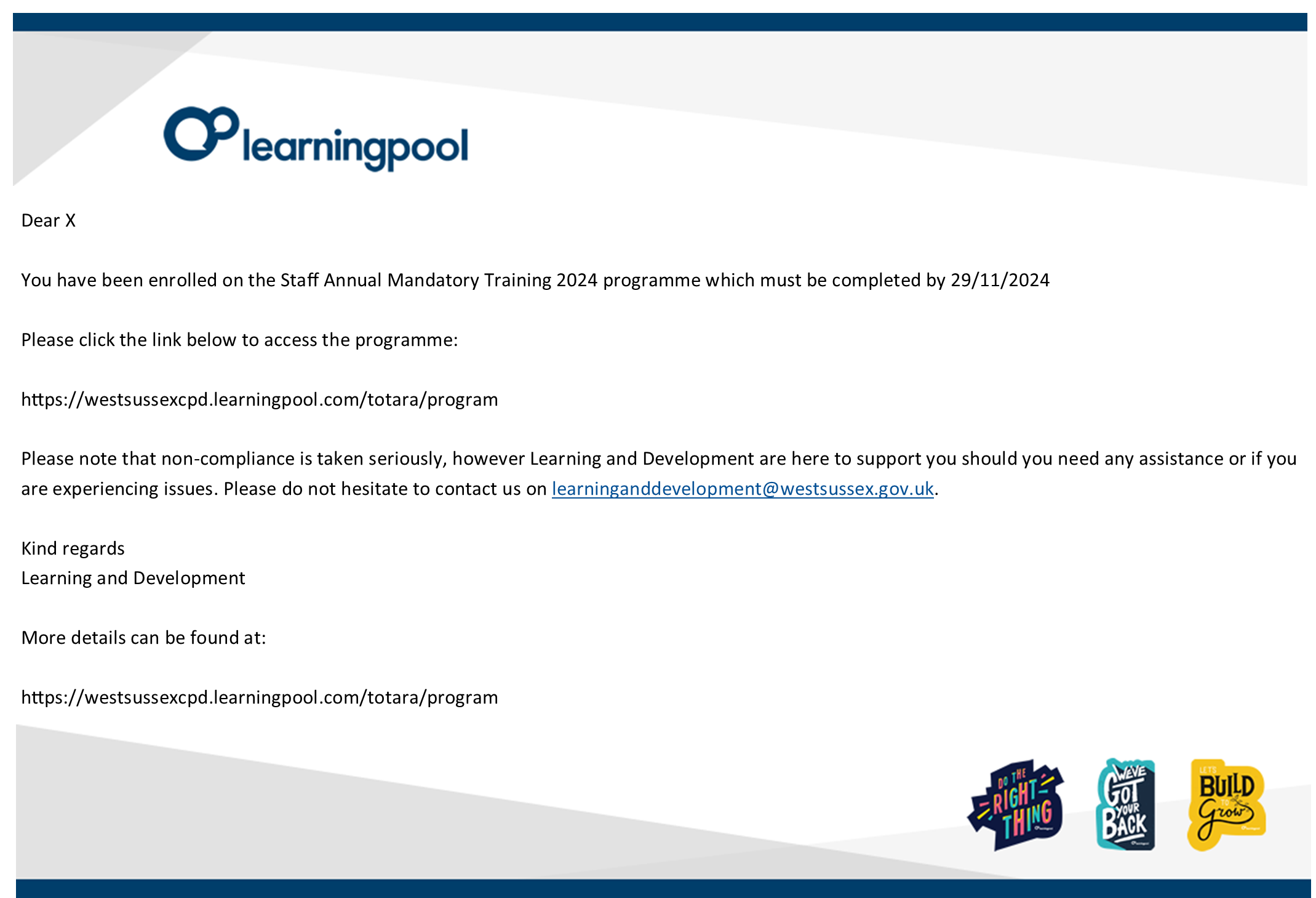 A message for managers: Pay award update for managers, mandatory ...