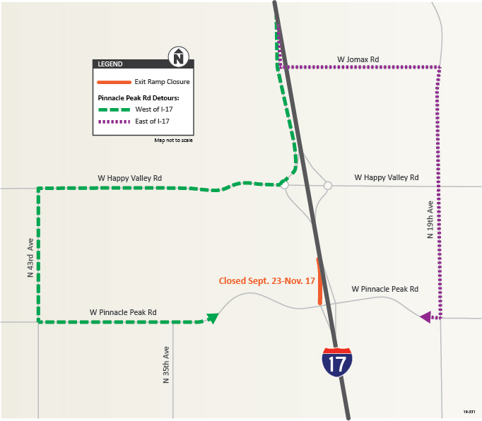 REMINDER: Southbound I-17 exit ramp at Pinnacle Peak Road closed ...