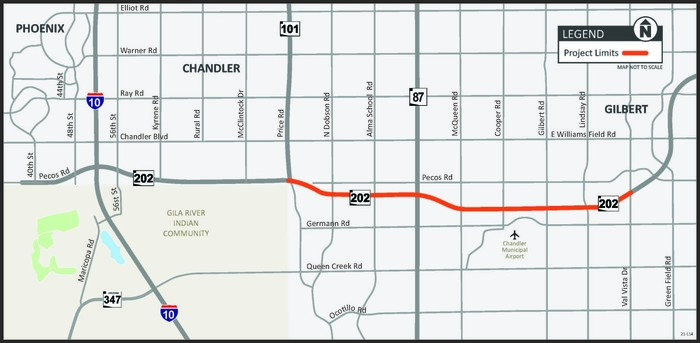 Loop 202, Val Vista Drive to Loop 101 widening project virtual public ...