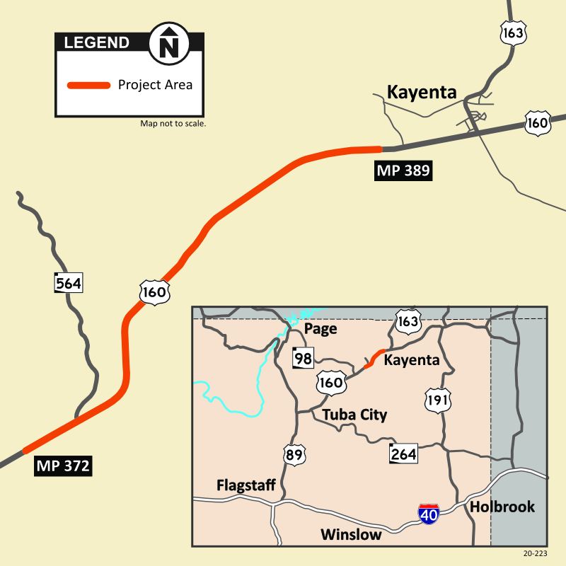 US 160 paving work near Kayenta resumes July 11