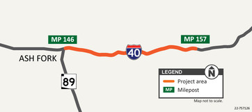 Plan for westbound I-40 lane restrictions near Williams Aug. 9-12