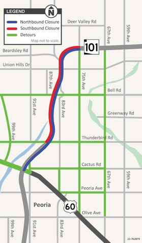 Loop 101 (Agua Fria) closures planned Sept. 30 to Oct. 2