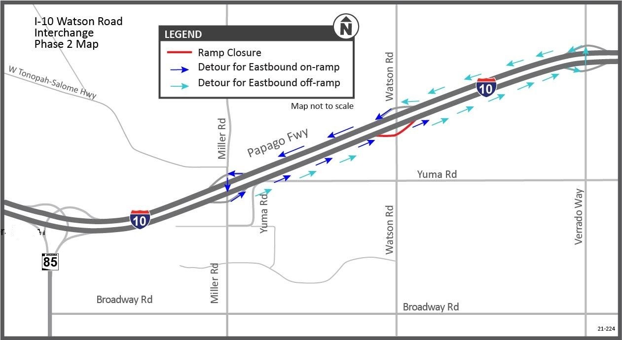 Reconstruction of I-10 and Watson Road interchange continues with two ...