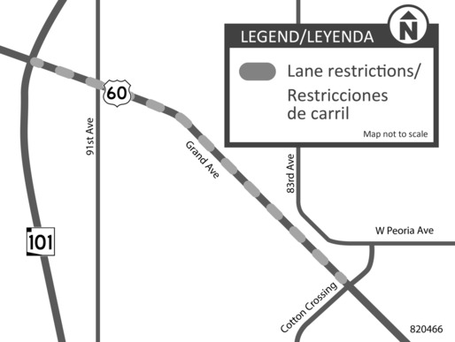 Overnight lane restrictions along US 60 (Grand Avenue) in Peoria ...