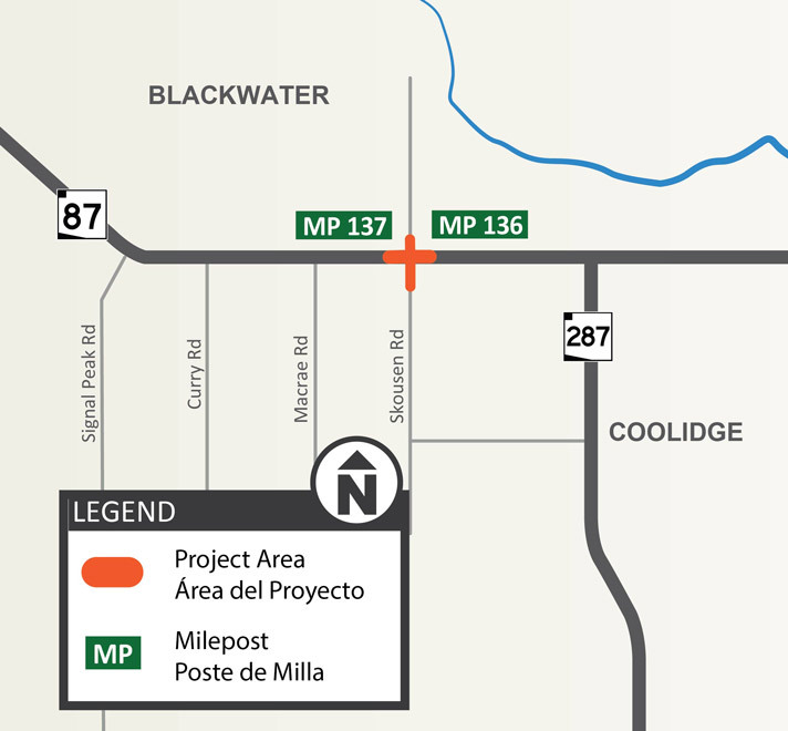 ADOT to reconstruct SR 87/Skousen Road intersection in Coolidge