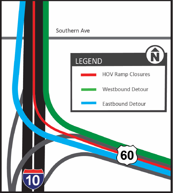 CANCELED: Westbound I-10 to close between SR 143 and I-17 (July 12-15)