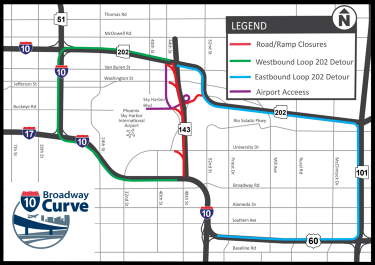 Southbound State Route 143 to close between Loop 202 (Red Mountain ...