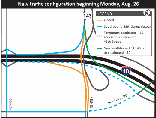 Southbound State Route 143 to close between Loop 202 (Red Mountain ...