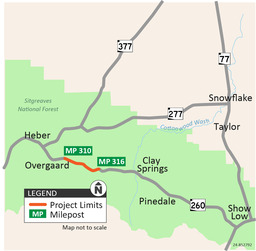 Expect daytime delays on SR 260 east of Heber-Overgaard in mid-October ...