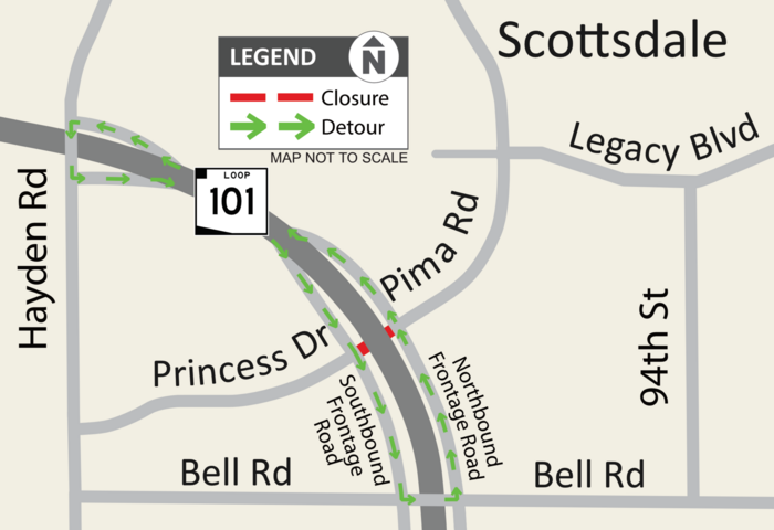 Nightly closure of Princess Drive/Pima Road and restrictions at Frank ...