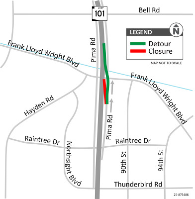 REMINDER: Northbound Loop 101 on-ramp at Raintree Drive closing for ...