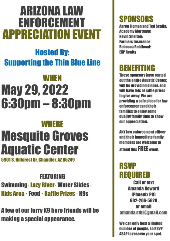 ARIZONA LAW ENFORCEMENT APPRECIATION EVENT