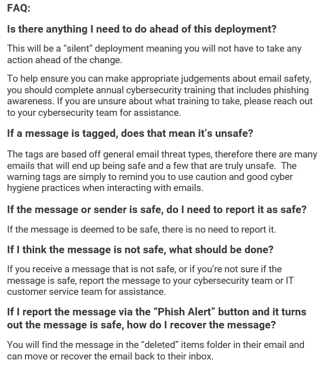 InfoSec Informational Notification – Email Tagging Rollout