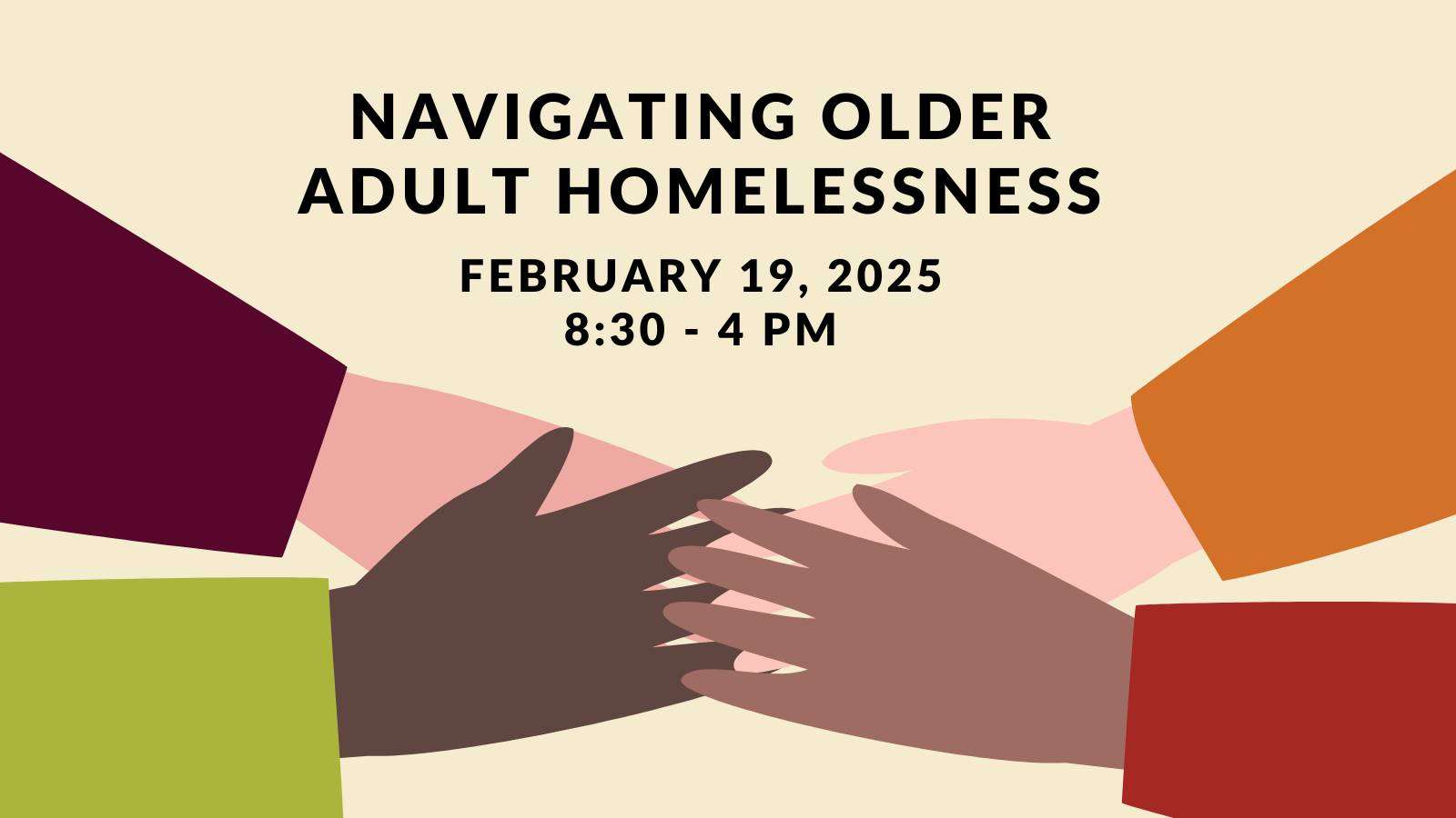 LAST DAY! Navigating Older Adult Homelessness event is tomorrow