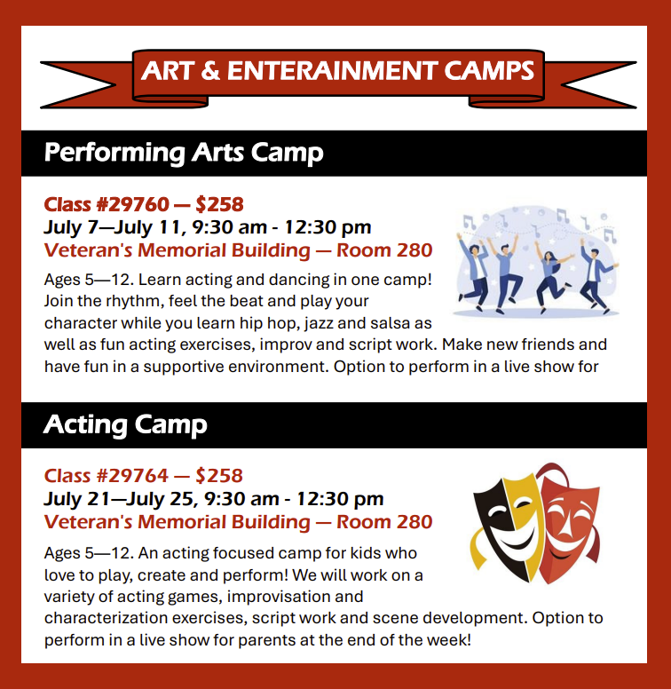Summer YOUTH CAMPS -- Art, Music and STEM!