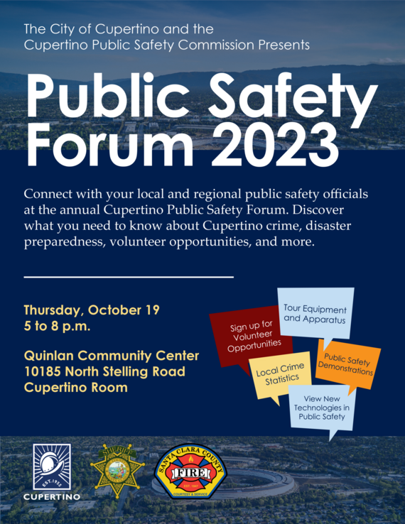 Cupertino Public Safety Forum is October 19