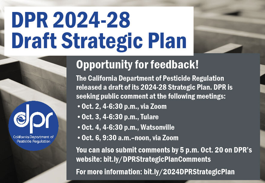 DPR Releases Draft Strategic Plan, Reflecting Sustainable Pest ...
