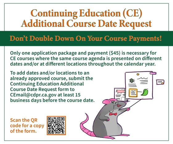 Continuing Education Additional Course Date Request
