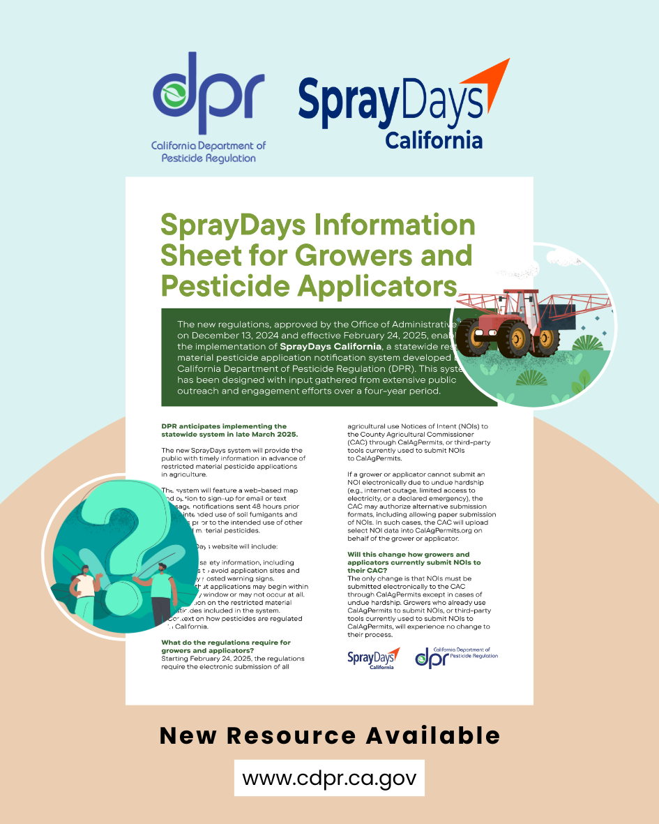 New Resource Available: SprayDays Information Sheet for Growers and ...