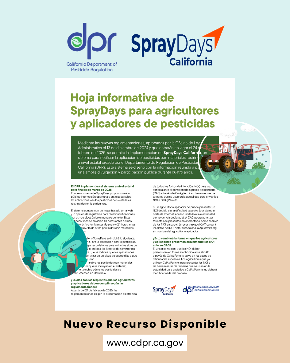 New Resource Available: SprayDays Information Sheet for Growers and ...
