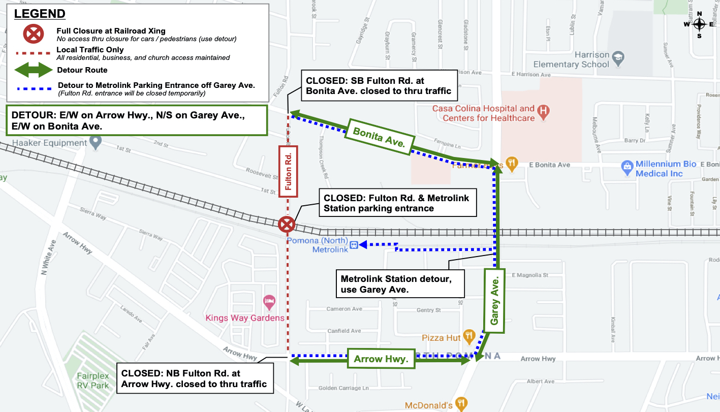 Foothill Gold Line Construction Alert - NEW START DATE: Full Street ...