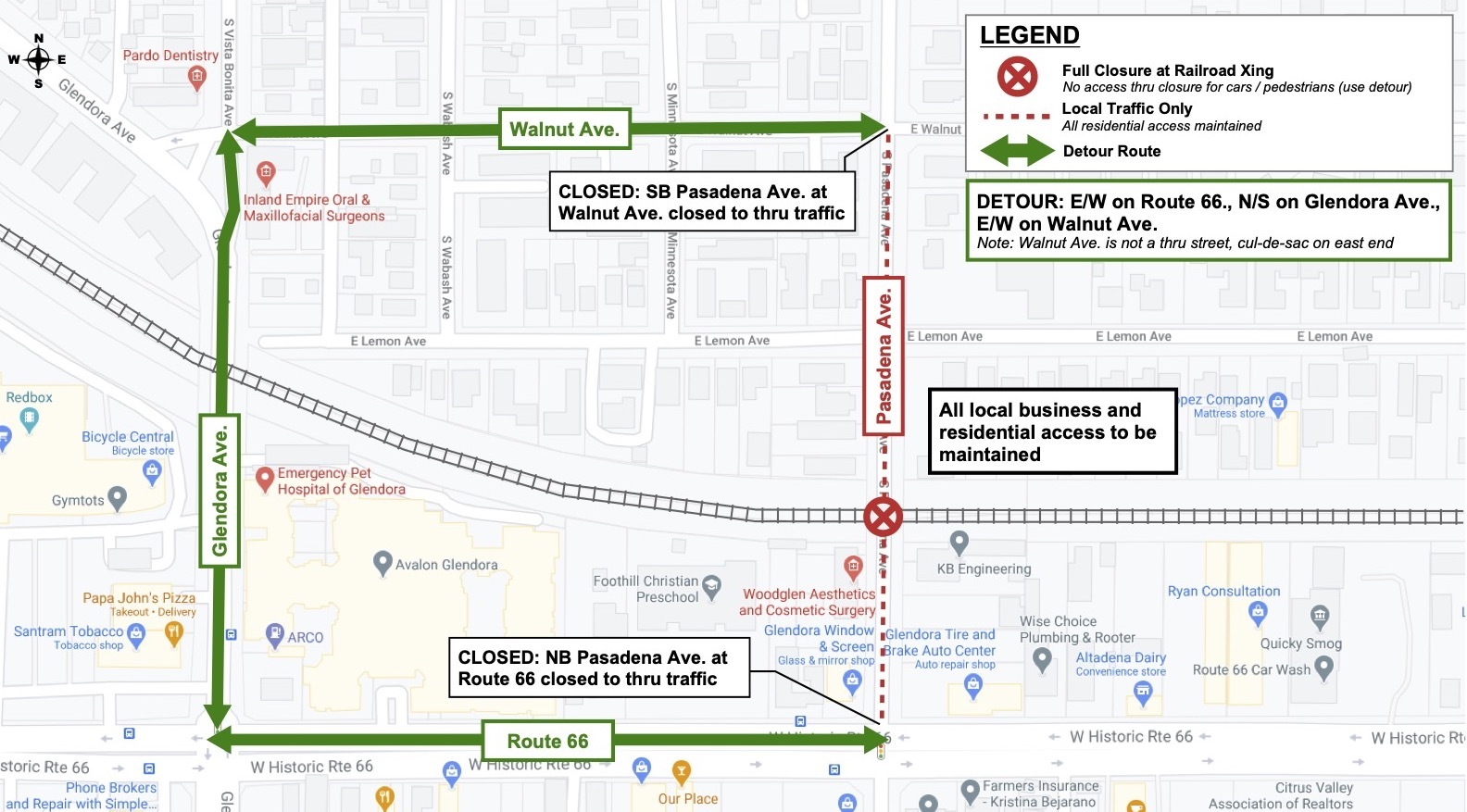 Foothill Gold Line Construction Alert - Extended: Full Street Closure ...
