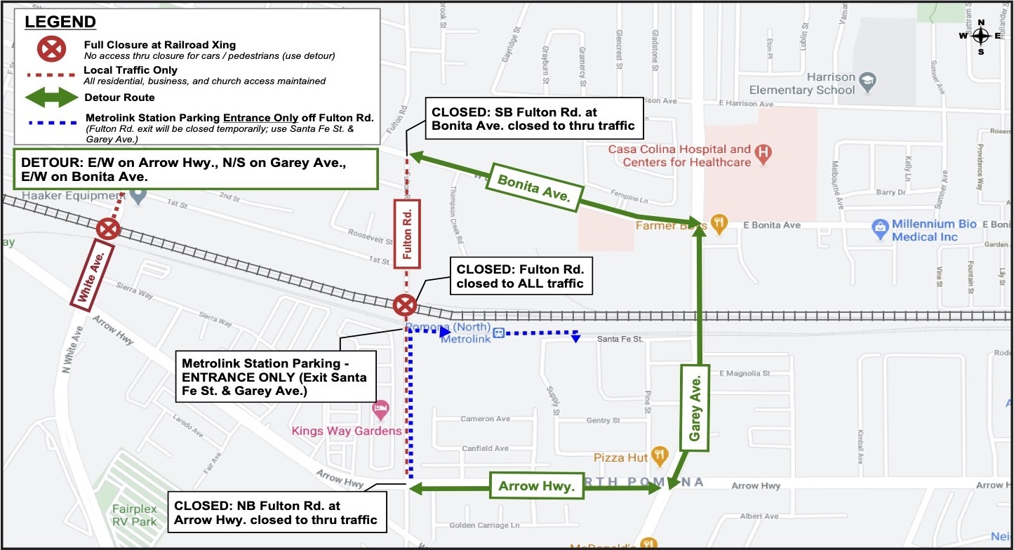 Foothill Gold Line Construction Alert - Freight Service to Resume in ...