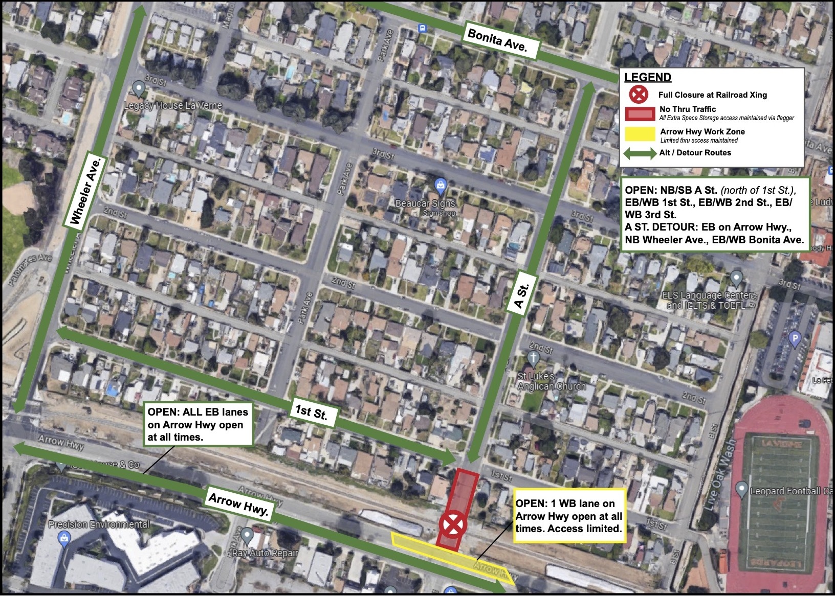 Foothill Gold Line Construction Alert - This Saturday: Full Closure of ...