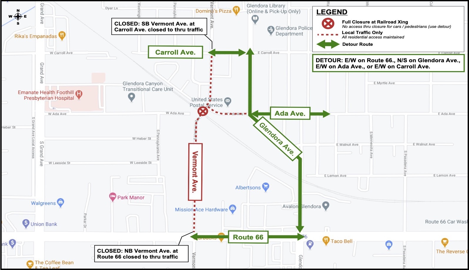 Foothill Gold Line Construction Alert - One-Day Full Closures of ...