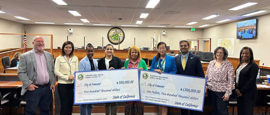 Senator Wahab Check Ceremony at Oct. 10 Council Meeting