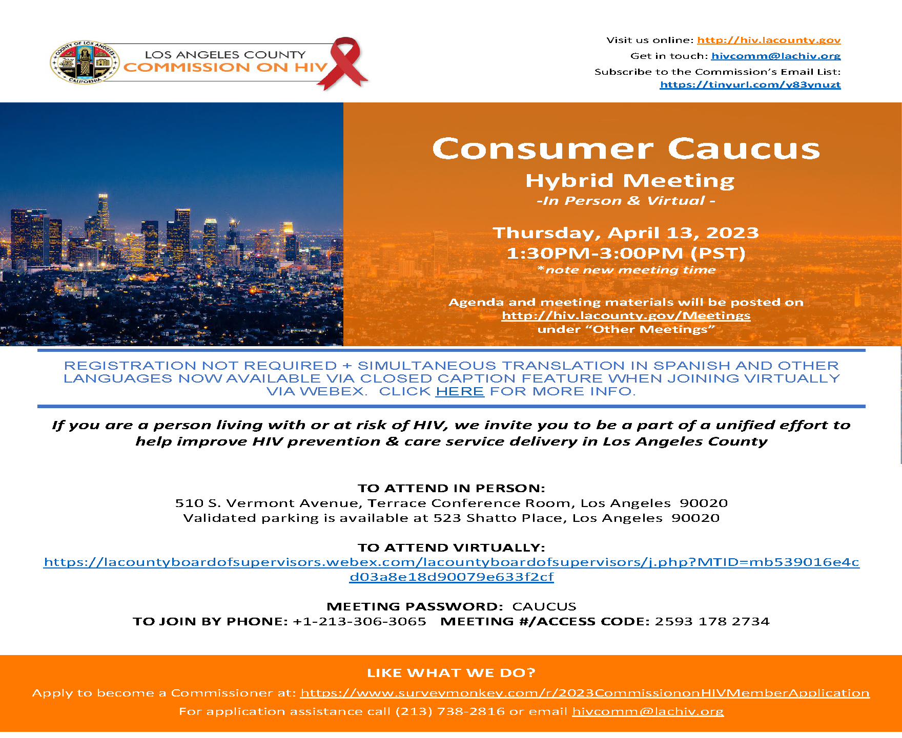 LOS ANGELES COUNTY COMMISSION ON HIV |Consumer Caucus Virtual Meeting ...