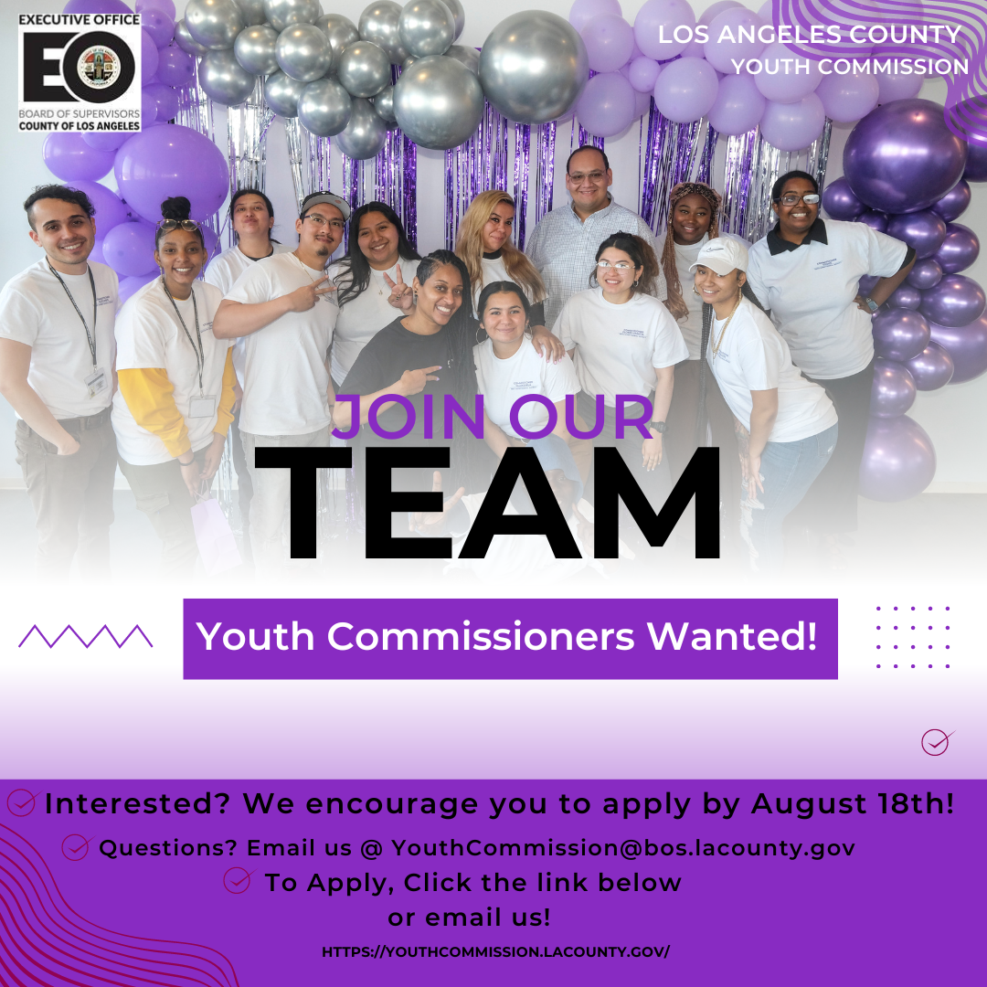 Apply Now to Join The Youth Commission!