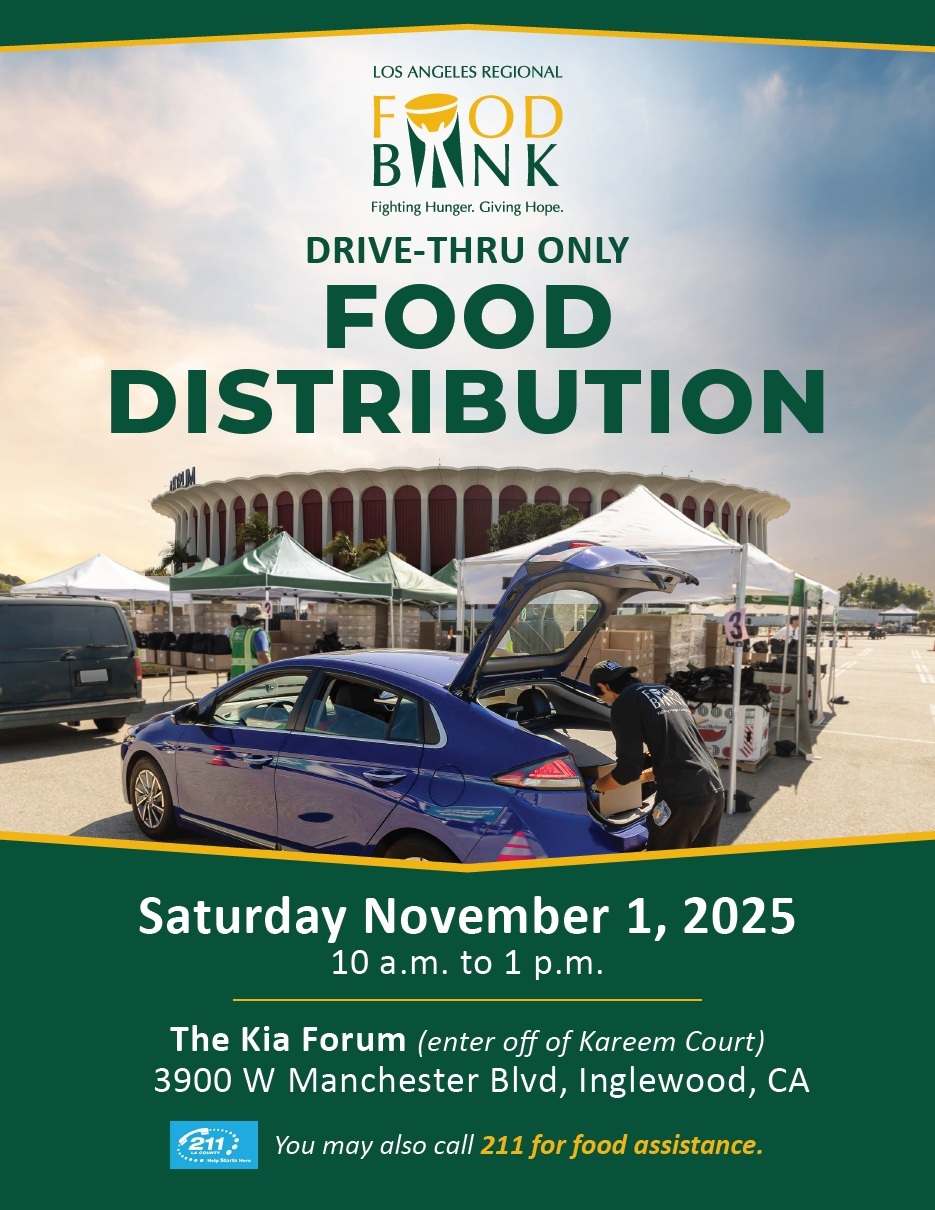 LA Regional Food Bank Hosts Drive Thru Only Food Distribution Tomorrow