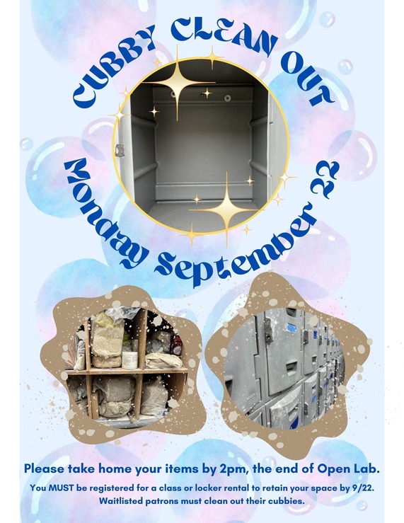 Cubby Clean Out is Monday, September 22!