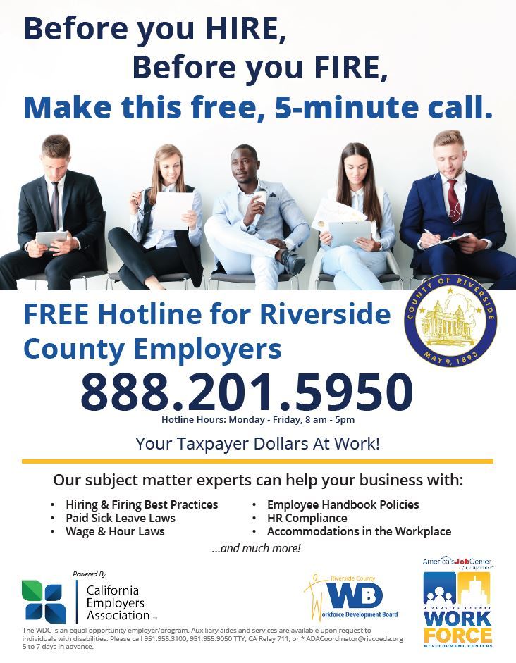 FREE RivCo HR Hotline and Webinar
