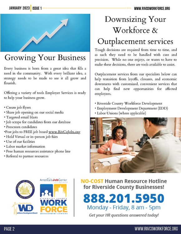Workforce Development Employer Services Newsletter
