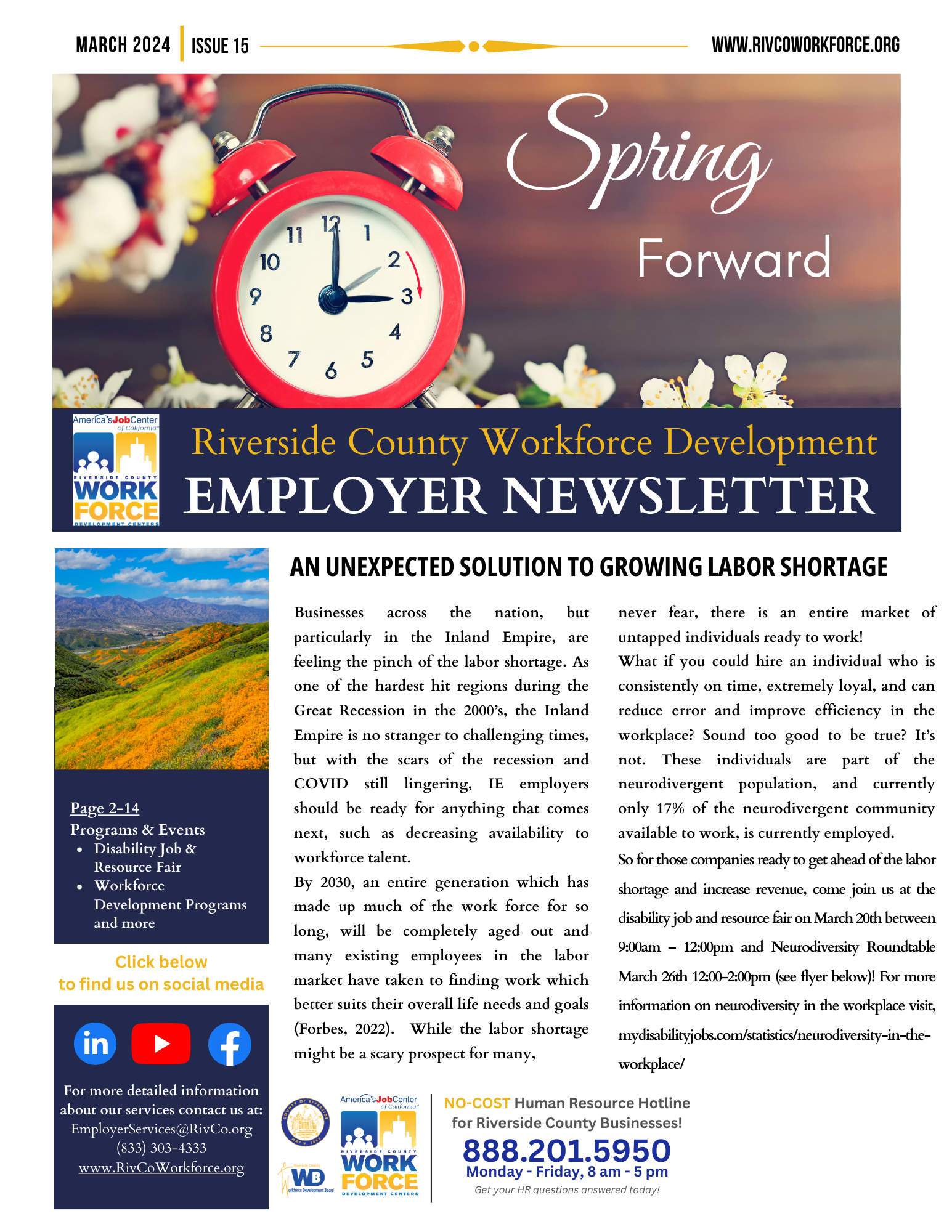 March 2024 Riverside County Workforce Development Newsletter
