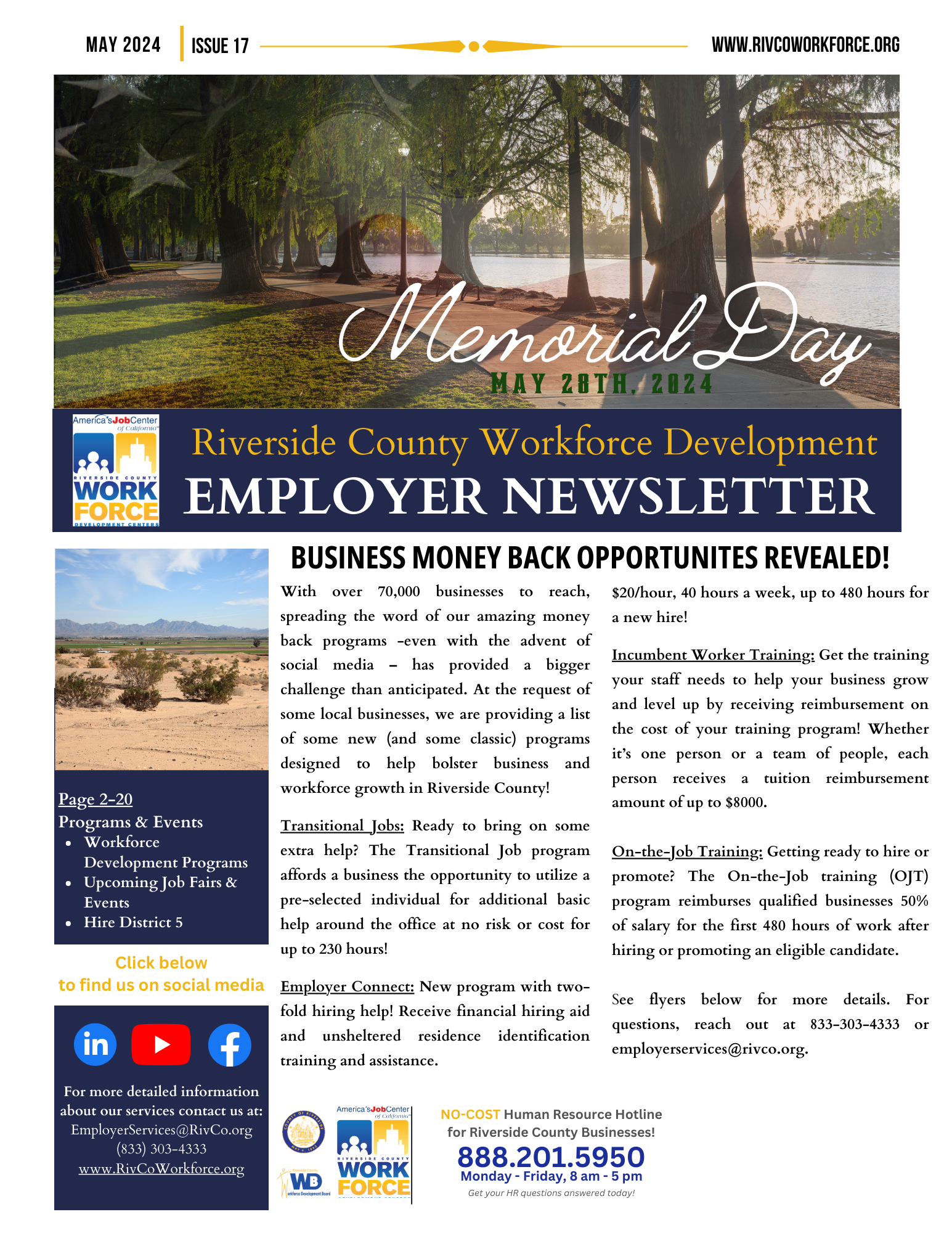 May 2024 Riverside County Workforce Development Newsletter