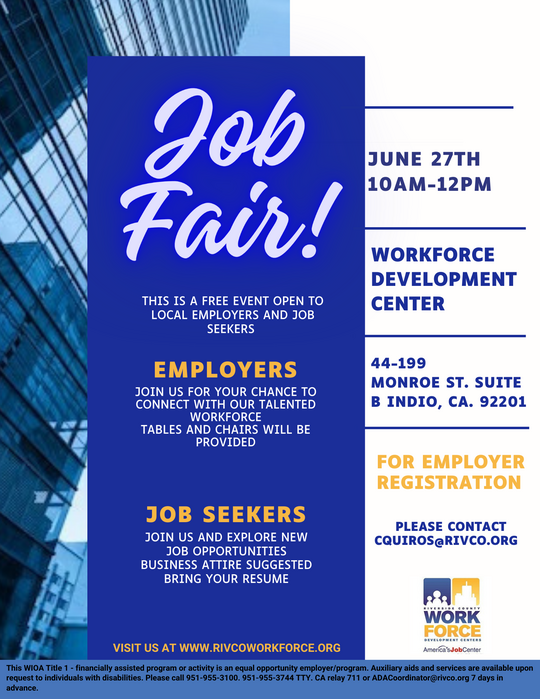 June 2024 Riverside County Workforce Development Newsletter