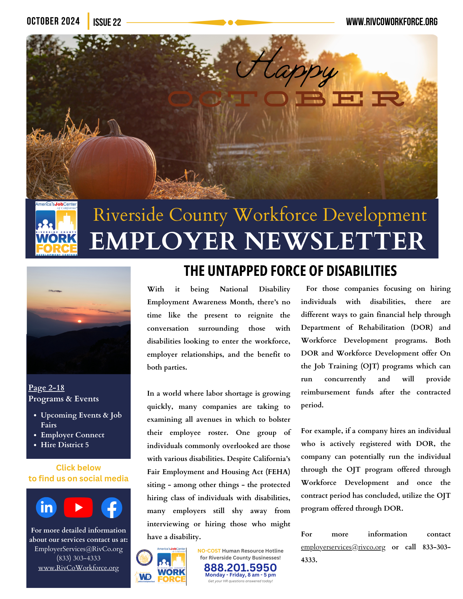 Riverside County Workforce Development October 2024 Newsletter