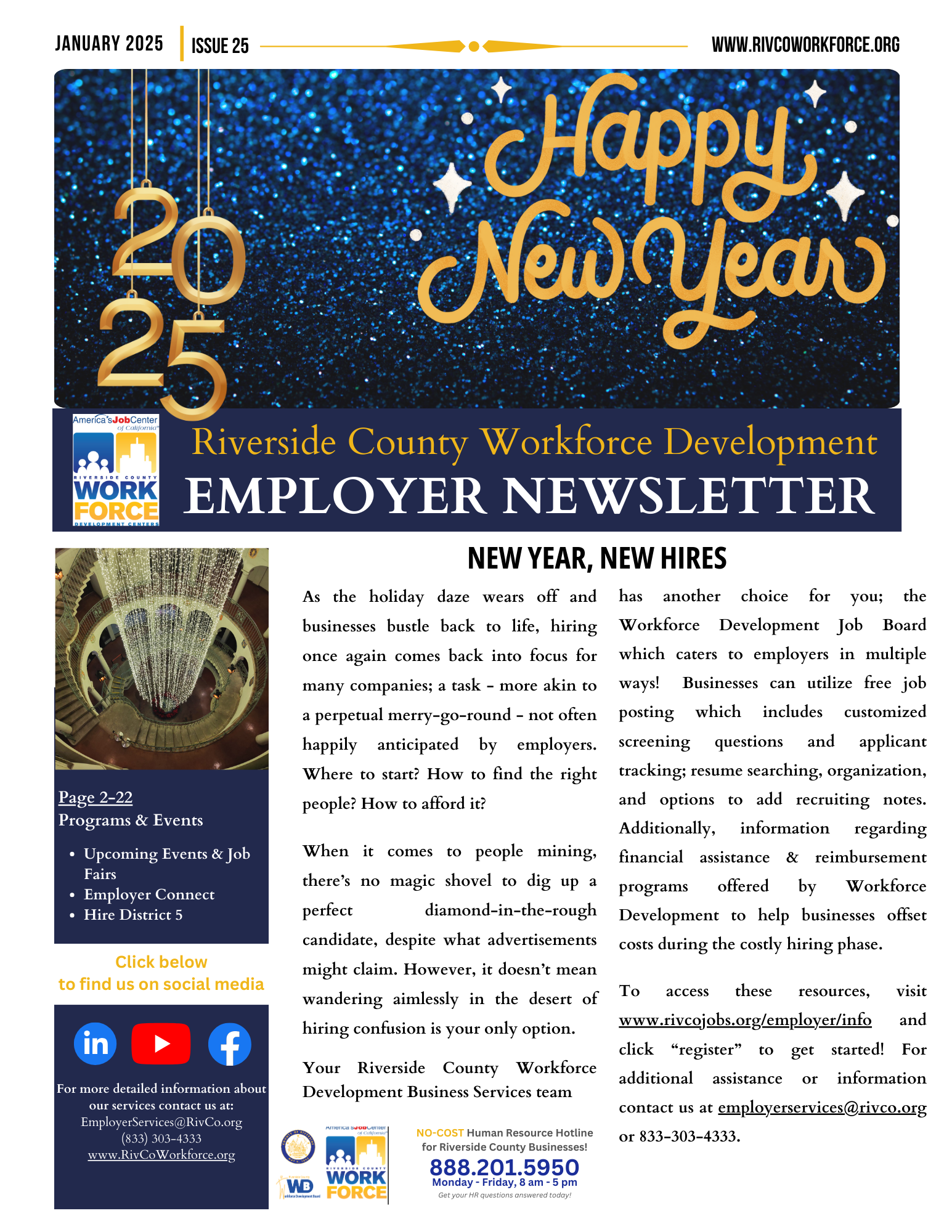 Riverside County Workforce Development January 2025 Newsletter